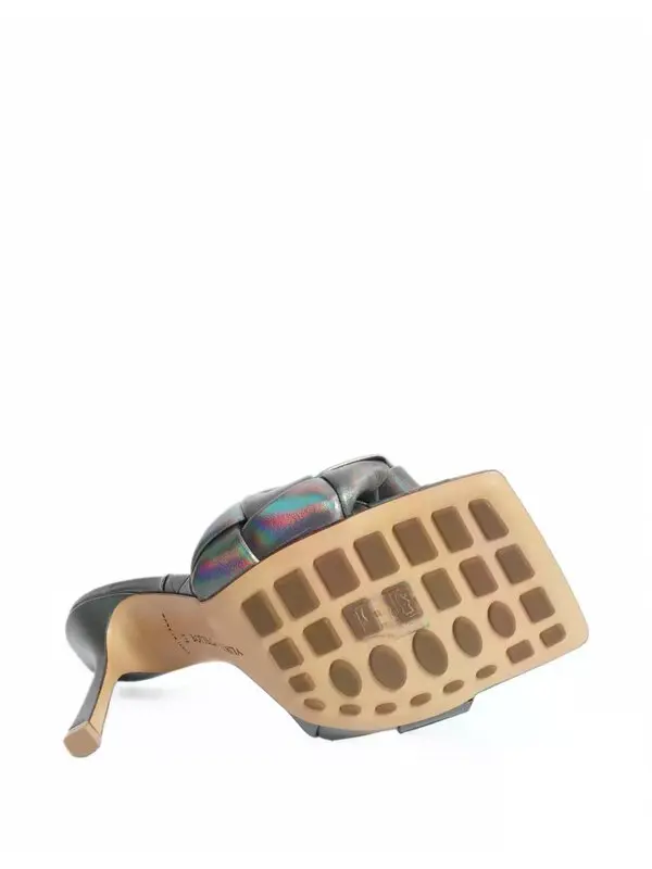 Bottega Veneta Holographic Intrecciato Sandals