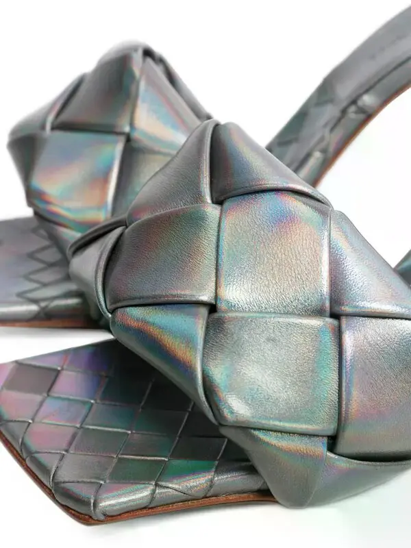 Bottega Veneta Holographic Intrecciato Sandals