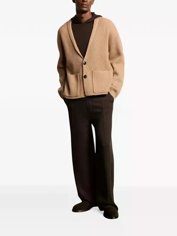 KIEFERMANN Tjarko Ribbed-knit Cardigan Jacket - Neutrals