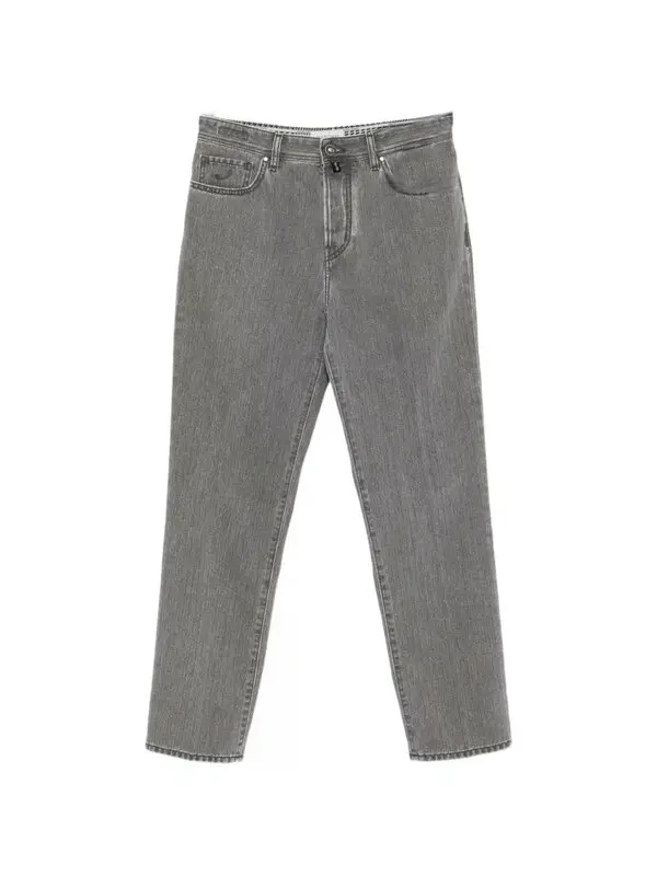 JACOB COHЁN Herringbone-pattern Jeans - Grey