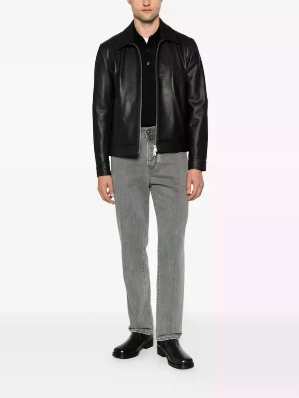 JACOB COHЁN Herringbone-pattern Jeans - Grey