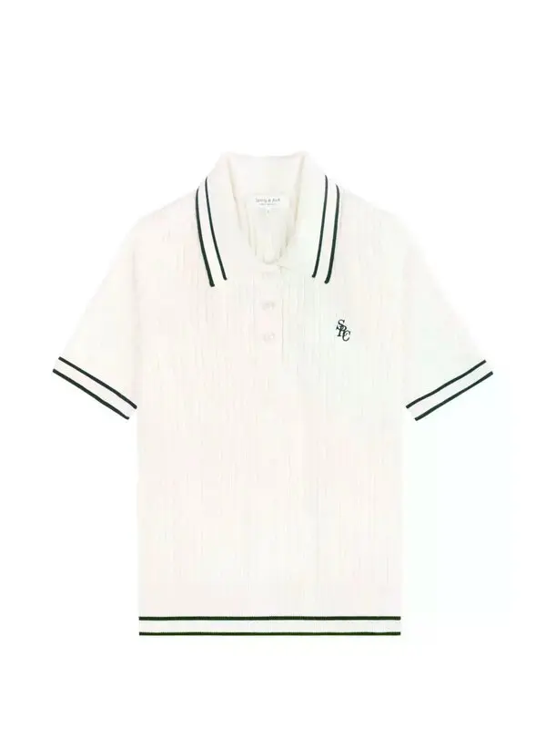 Sporty & Rich Cable-knit Polo Shirt