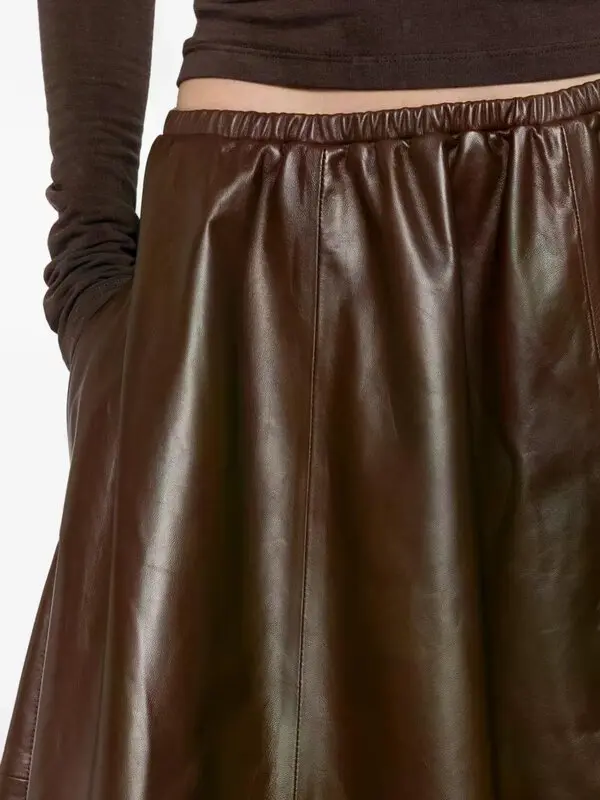 Alberta Ferretti Panelled Leather Maxi Skirt