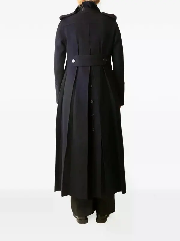 Valentino Garavani Pleated Double-breasted Coat