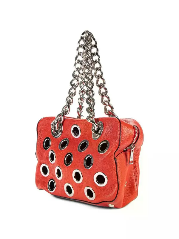 Prada Small Canapa Grommet Tote Bag