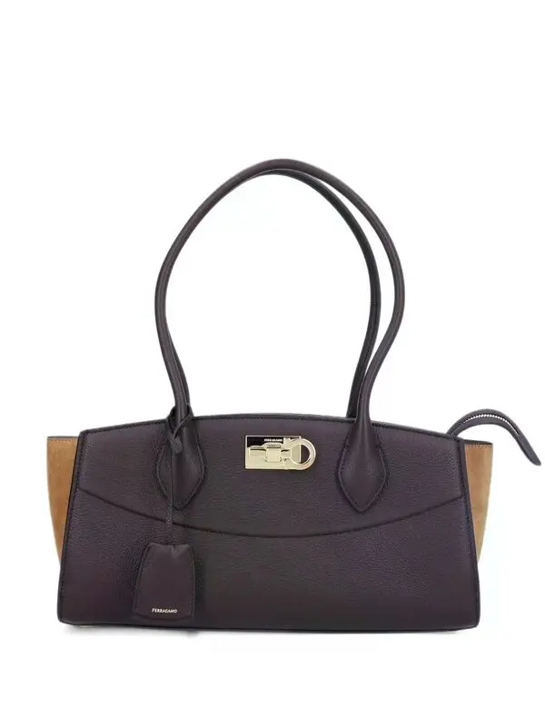 FERRAGAMO New Studio Soft Bag East-west - Brown