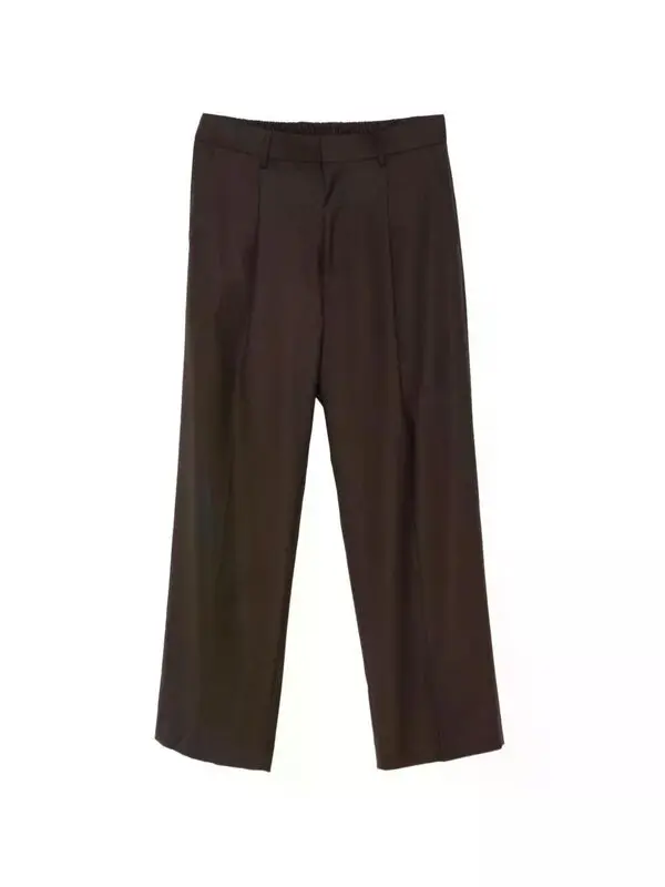Nn07 Pleated Elasticated-waistband Trousers - Brown