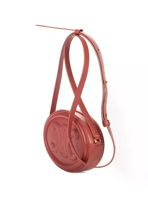 Celine Triomphe Oval Crossbody Bag - Red