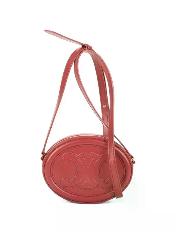 Celine Triomphe Oval Crossbody Bag - Red