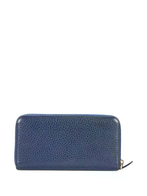 Prada Zip-around Grained Wallet