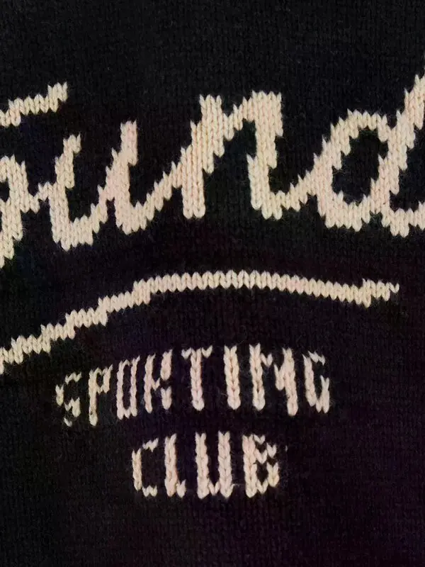 FOUND Logo-intarsia Striped Sweater