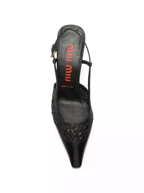 Miu Miu 2000s Woven Slingback Pumps