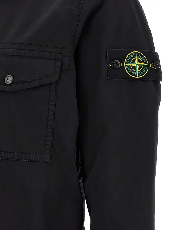 Stone Island Badge Logo' Overshirt - Black