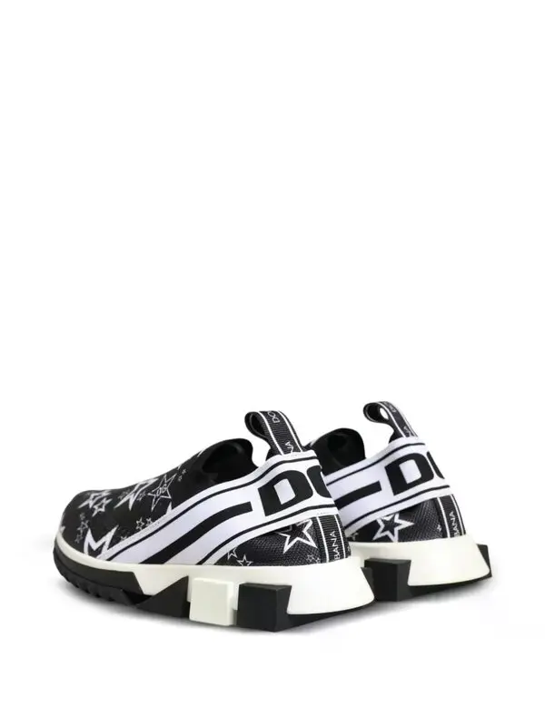 Dolce & Gabbana Sorrento Star-print Sneakers - Black
