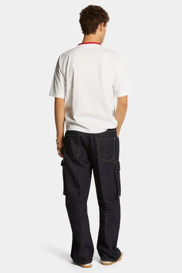 Dsquared2 Summer Lovers Dark Wash Loose Cargo Jean