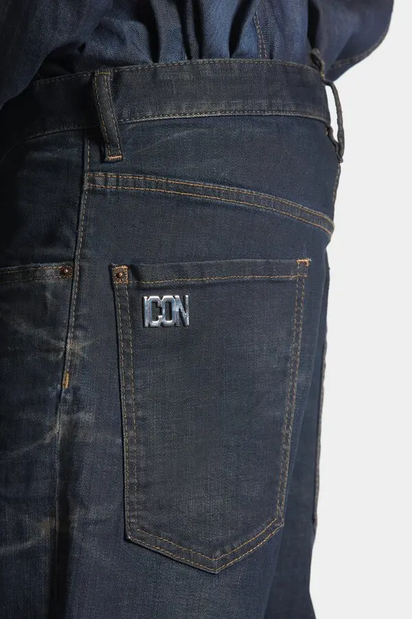 Dsquared2 Icon Black Dusty Wash Eros Jeans