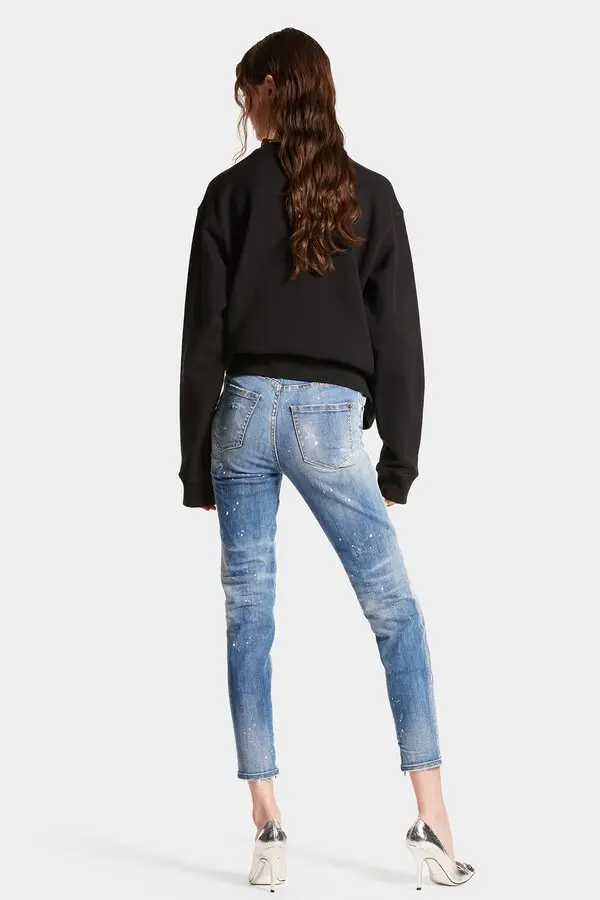 Dsquared2 Light Miami Wash High Waist Twiggy Jean