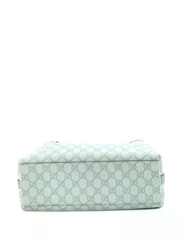 Gucci Emblem Gg Coated Canvas Small Tote Bag - Green