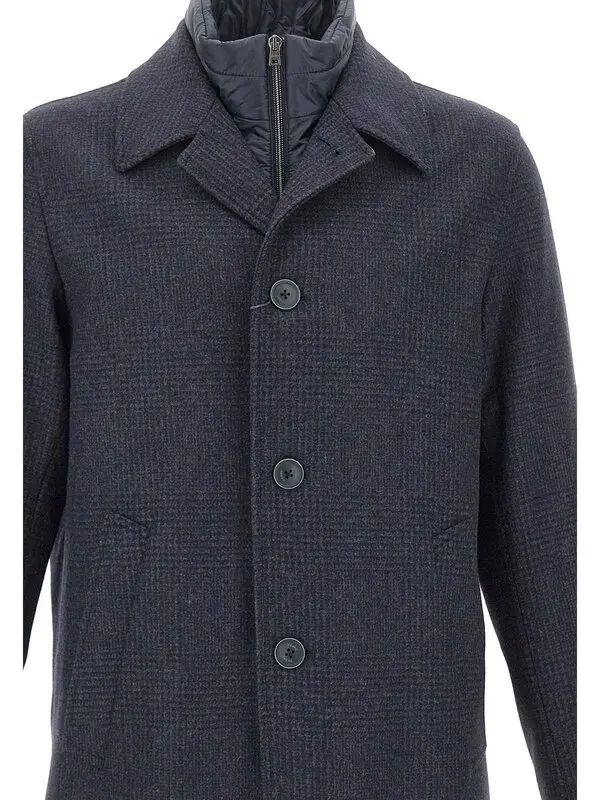 Herno Checked Bib-insert Coat