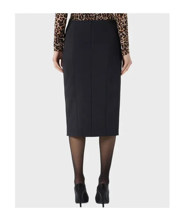 Blumarine Embroidered-slit Midi Skirt