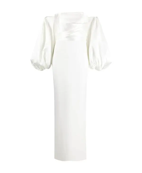 Solace Carmen Off-shoulder Evening Dress - White
