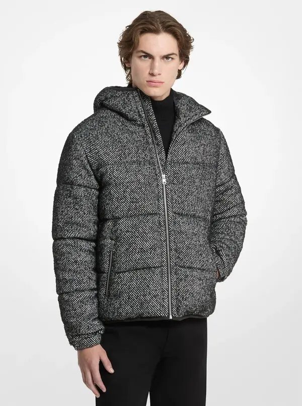 Michael Kors Quilted Twill Puffer Jacket In Size By - Black