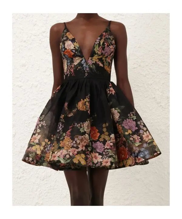 Zimmermann Pavilion V-neck Mini Dress