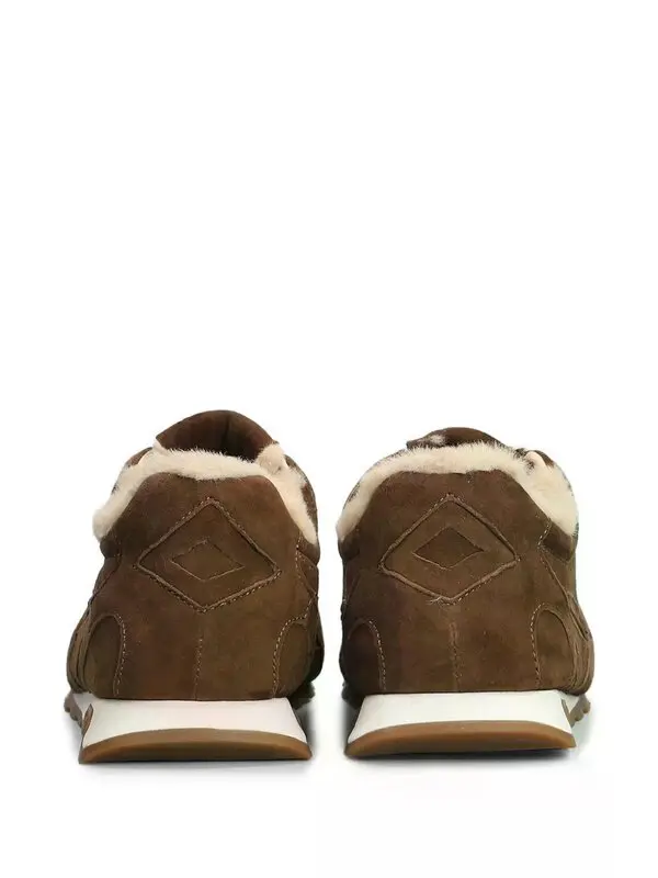Ash Kasar Fur Leather Low-top Sneakers
