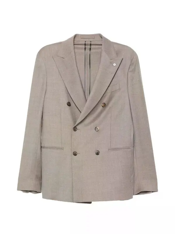 LUIGI BIANCHI MANTOVA Double-breasted Suit - Neutrals