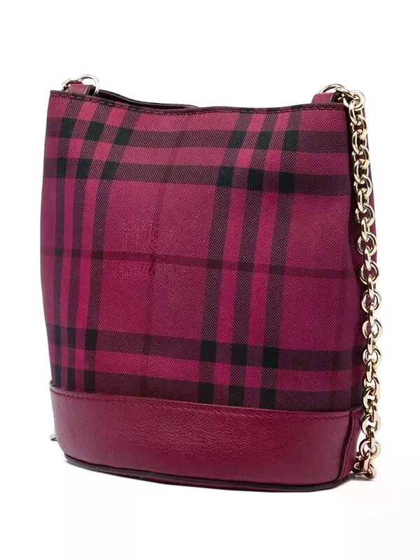 Burberry 2010-2026 Overdyed Canvas Horseferry Check Bucket Bag