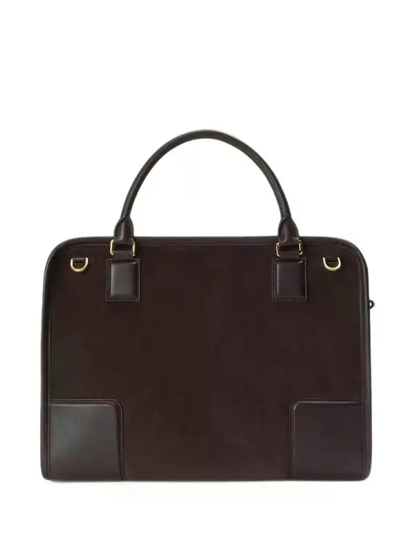 Loewe Large Amazona 180 Bag In Suede - Brown