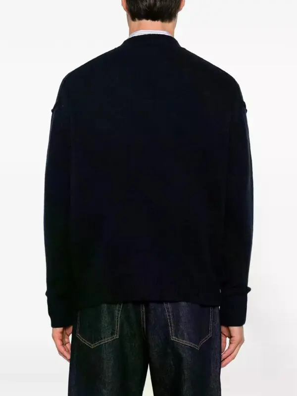 DIANA STUDIO V-neck Ribbed-trim Cardigan - Blue