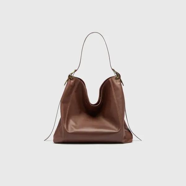 DIESEL® D-line-hobo Bag In Leather - Brown