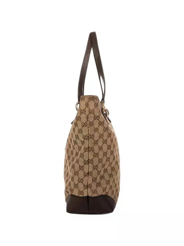 Gucci Large Gg Charm Canvas Tote Bag