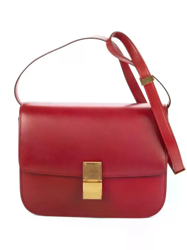 Celine Medium Classic Box Shoulder Bag - Red