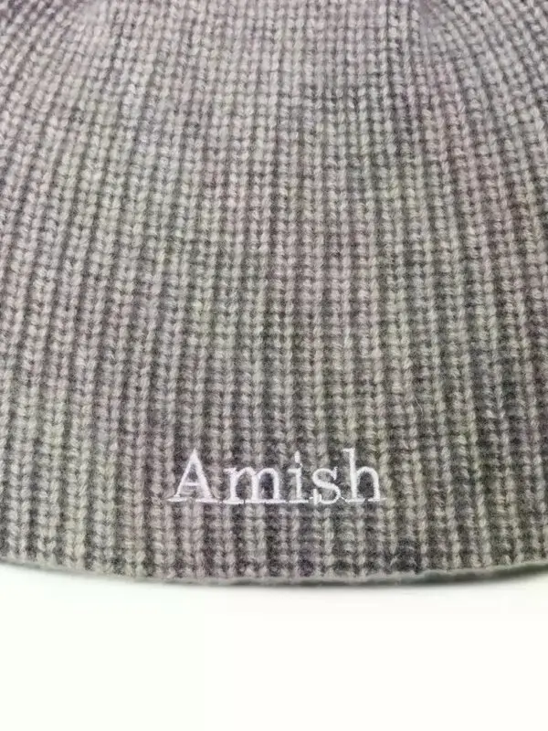 AMISH SUPPLIES Logo-embroidered Ribbed Beanie Hat