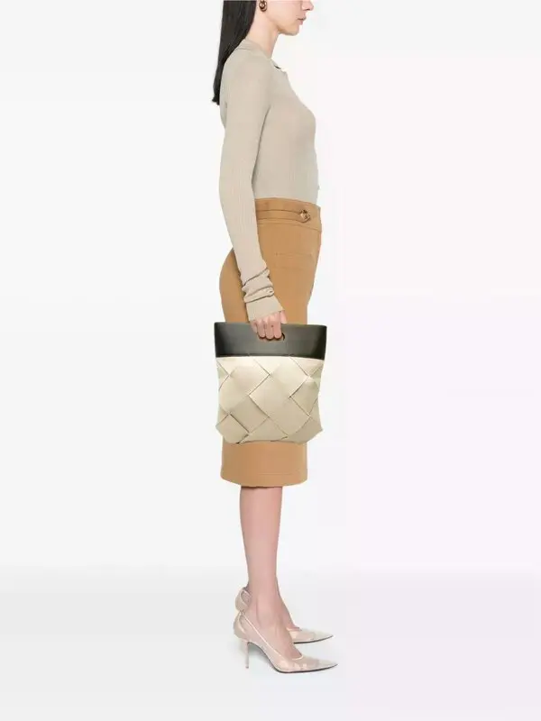 Bottega Veneta 2012-2026 Medium Canvas Maxi Intrecciato Slip Tote Bag