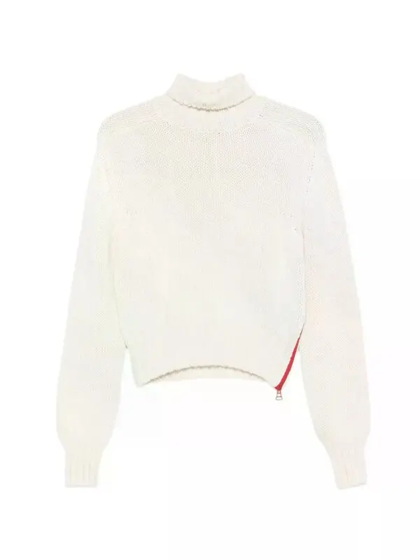 Dolce & Gabbana 2000s Side-zip Roll-neck Sweater - Neutrals