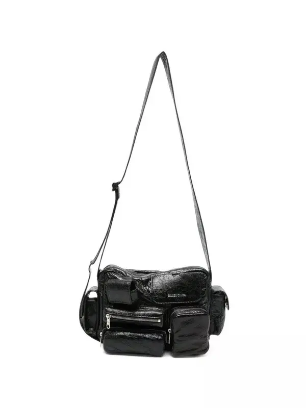 Balenciaga Superbusy Leather Shoulder Bag - Black