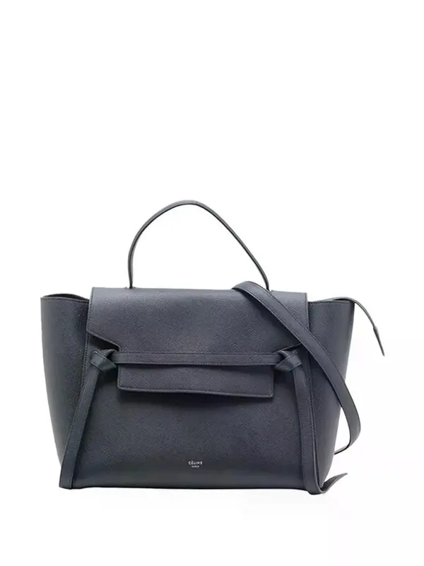 Celine 2010-2026 Mini Grained Calfskin Belt Bag Satchel - Blue