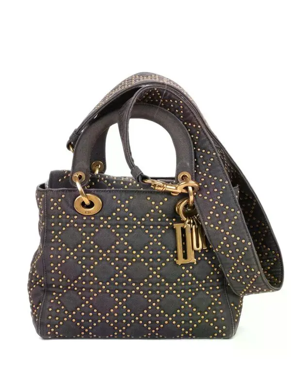 Dior Medium Lady Studded Cannage Crossbody Bag