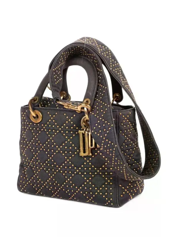 Dior Medium Lady Studded Cannage Crossbody Bag