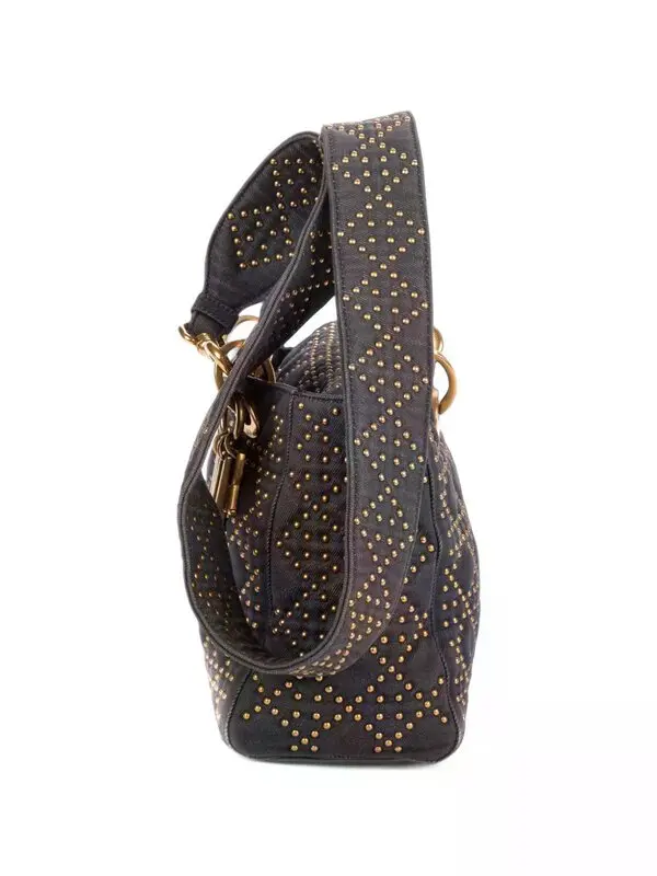 Dior Medium Lady Studded Cannage Crossbody Bag