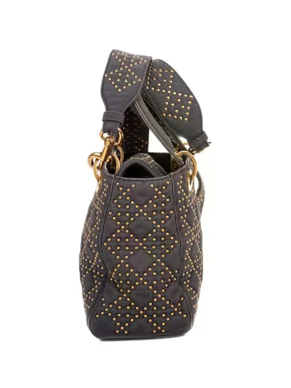 Dior Medium Lady Studded Cannage Crossbody Bag