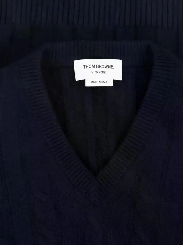 Thom Browne 4-bar Cable-knitted Sweater
