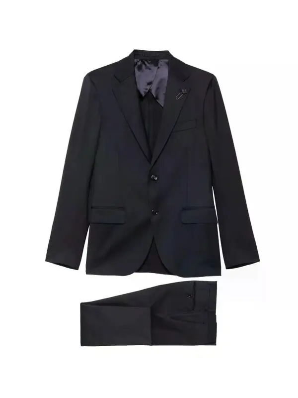 LARDINI Single-breasted Wool Suit - Blue
