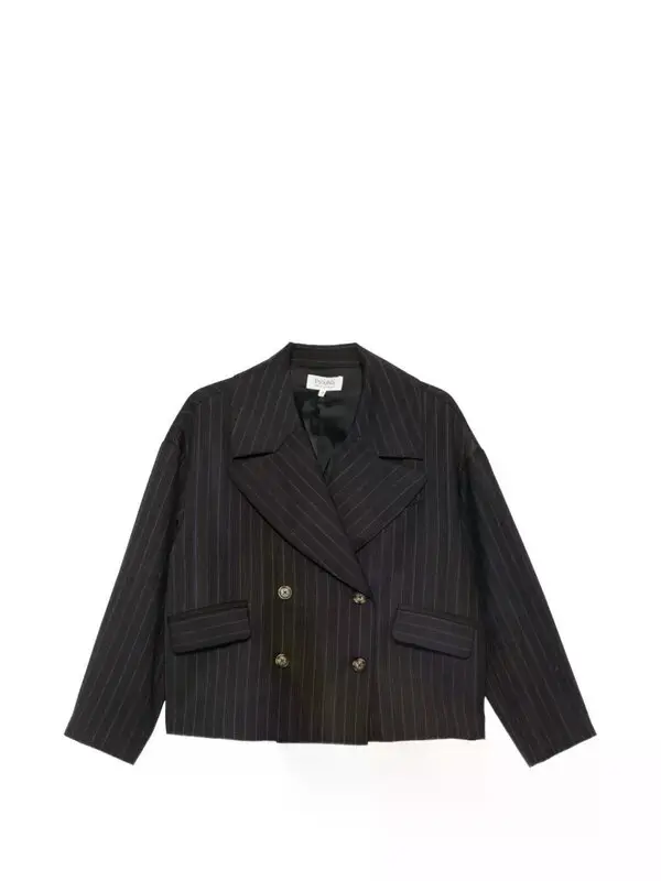 PSOPHIA Pinstriped Double-breasted Blazer