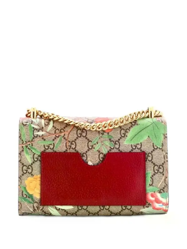 Gucci Padlock Shoulder Bag Tian Print Gg Coated Canvas Small Crossbody Bag - Brown