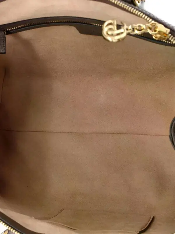Gucci Ophidia Top Handle Gg Coated Canvas Medium Tote Bag