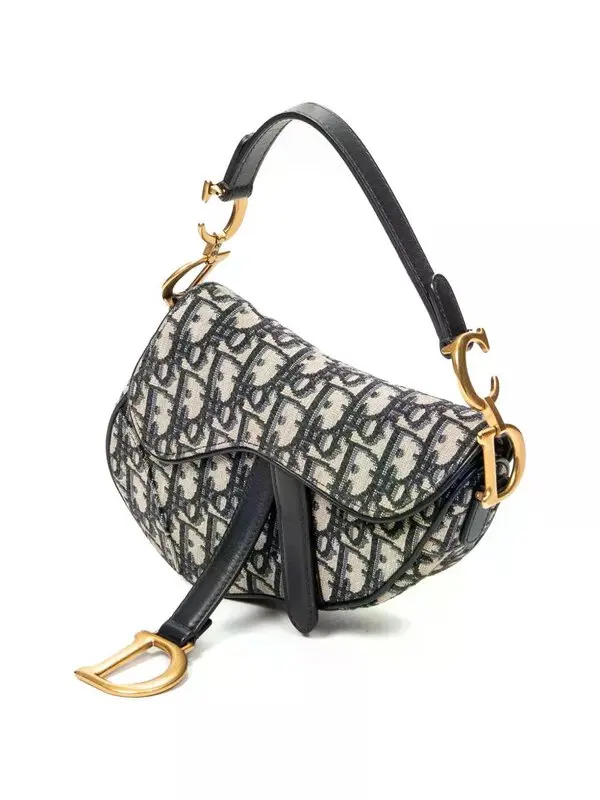 Dior Mini Oblique Jacquard Saddle Shoulder Bag